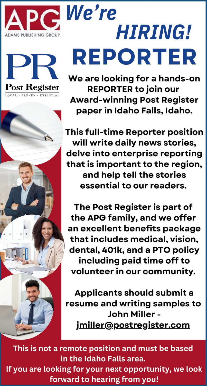 Reporter, John Miller - Post Register